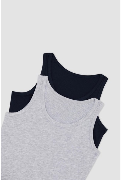 DeFacto Erkek Çocuk Defacto Fit Regular Fit 2'li Atlet V4445A622AU