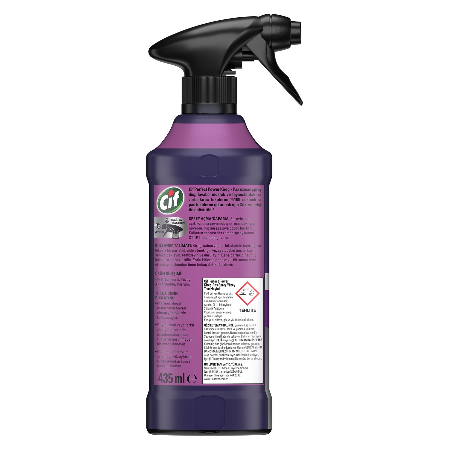 Cif Perfect Power Kireç Ve Pas Sprey Temizleyici 435 ml Fiyatı