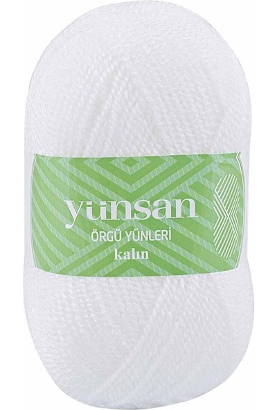 Yünsan Kalın El Örgü Ipi Optik Beyaz 517
