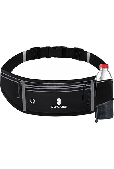 Zsunsky Shop Açık Spor Bel Çantası, Stil: Su Şişesi Çantası ile Siyah Zsunsky Shop Açık Spor Bel Çantası, Stil: Su Şişesi Çantası ile Siyah