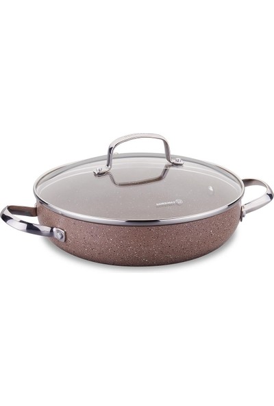 Korkmaz Granit Kısa Tencere 28 cm A2910 Browni