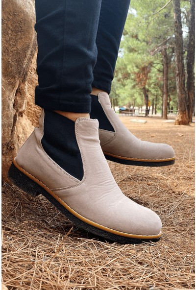 İysi Bej Renk Süet Erkek Bot