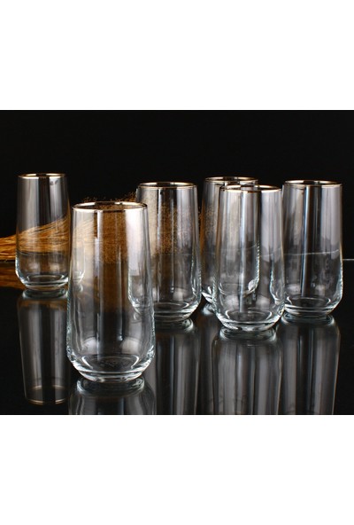 Warranty Kitchen Paşabahçe Allegra 6'lı Gold Kaplama Su Bardağı Platin/gümüş