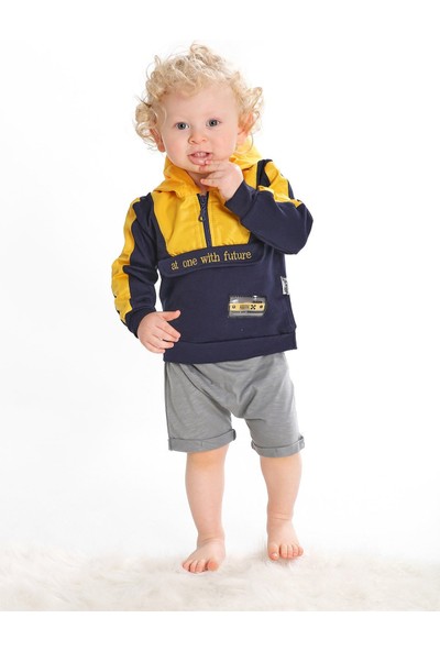 Babywom Kapişonlu Mevsimlik Erkek Bebek Sweatshirt Babywom Kapişonlu Mevsimlik Erkek Bebek Sweatshirt