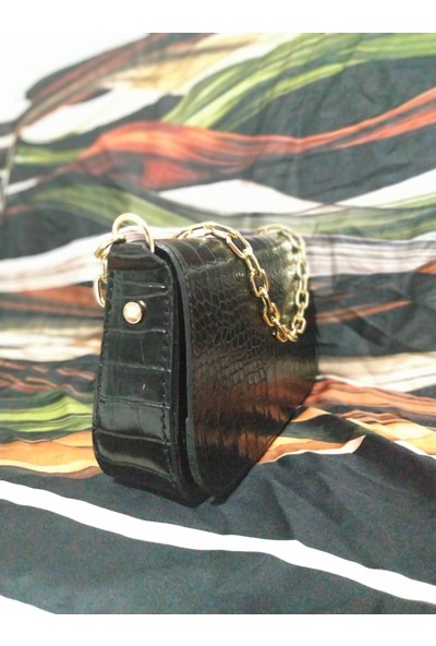 Kroko Baskı Görünümlü Kadın Omuz Çantası Kroko Baskı Görünümlü Kadın Omuz Çantası