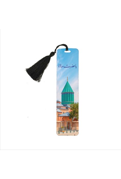 Sadrazam Mevlana Türbesi Baskılı Püsküllü Kitap Ayracı BOOKMARKAYRAÇ-064 Sadrazam Mevlana Türbesi Baskılı Püsküllü Kitap Ayracı BOOKMARKAYRAÇ-064