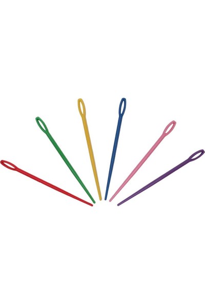 Spagettiyarn 6'lı Paket Renkli Yün Iğnesi Spagettiyarn 6'lı Paket Renkli Yün Iğnesi