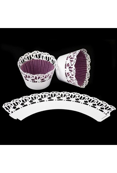 Alsepeteavm Cupcake Kenar Danteli - Seyrek Gül Beyaz - 10 Adet Alsepeteavm Cupcake Kenar Danteli - Seyrek Gül Beyaz - 10 Adet