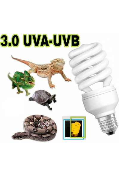 Akdere Pet 15 Watt Uva-Uvb 3.0 Sürgüngen Teraryum Tropikal Lamba