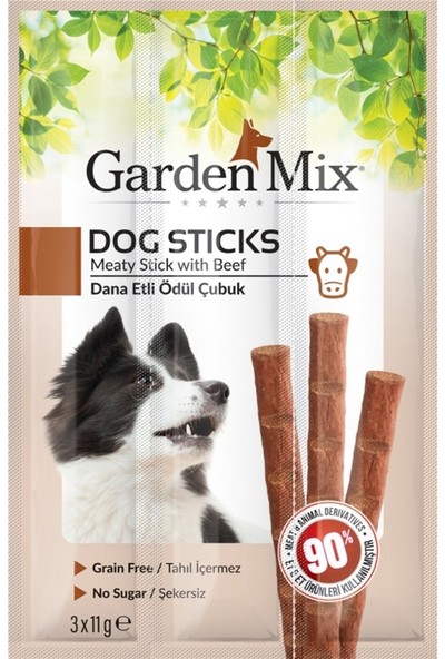 Gardenmix Dana Etli Köpek Stick Ödül 3 x 11GR 10LU Gardenmix Dana Etli Köpek Stick Ödül 3 x 11GR 10LU