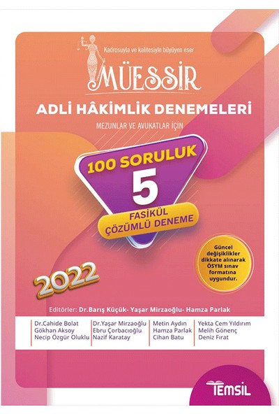 Temsil Kitap Müessir Adli Hakimlik Denemeleri- Çözümlü Temsil Kitap Müessir Adli Hakimlik Denemeleri- Çözümlü