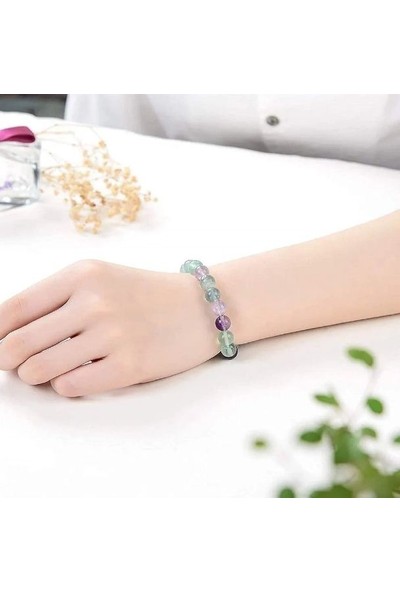 Pinkomium Florit Taşı Doğal Taş Bileklik Pinkomium Florit Taşı Doğal Taş Bileklik