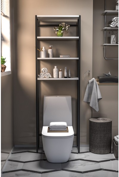 Morpanya Klozet Üstü Düzenleyici Raf Banyo Düzenleyici Klozet Üstü Raf Banyo Raf Dolap