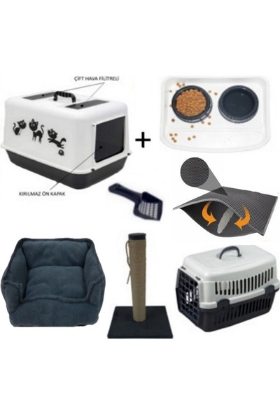 Optimal&Prime Lüx Xxl Büyük Boy Kedi Tuvalet Kabı ( Kare Yataklı Paspaslı Tam Set ) Optimal&Prime Lüx Xxl Büyük Boy Kedi Tuvalet Kabı ( Kare Yataklı Paspaslı Tam Set )