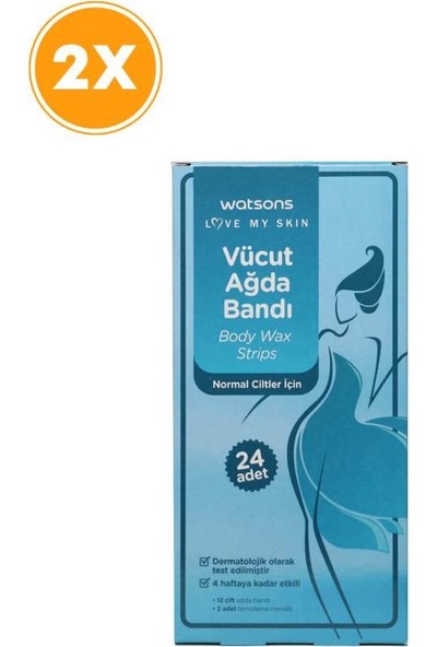 Watsons 24 Adet Normal Ciltler Için Kadın Vücut Ağda Bandı X2 Adet Watsons 24 Adet Normal Ciltler Için Kadın Vücut Ağda Bandı X2 Adet