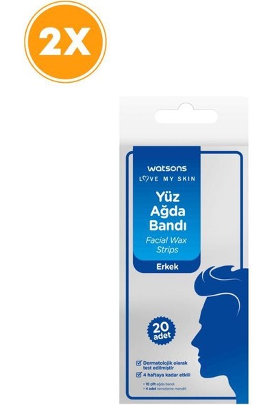 Watsons Erkek Yüz Ağda Bandı 4 Haftaya Kadar Etkili 20 Adet X2 Adet Watsons Erkek Yüz Ağda Bandı 4 Haftaya Kadar Etkili 20 Adet X2 Adet