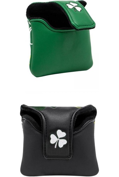 2pcs Golf Mallet Putter Kapak Pu Deri Merkez Mil Headcover Çanta Kılıfı 2pcs Golf Mallet Putter Kapak Pu Deri Merkez Mil Headcover Çanta Kılıfı