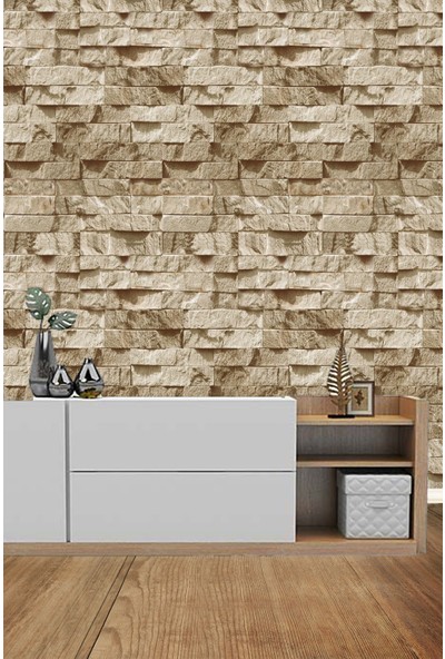 Bien Duvar Kağıtları 5303 Taş Desen Gri Duvar Kağıdı 5,30 M²