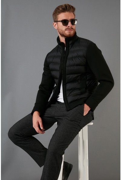 Exxe Slim Fit Fermuarlı Dik Yaka Mont Erkek Mont EX4353