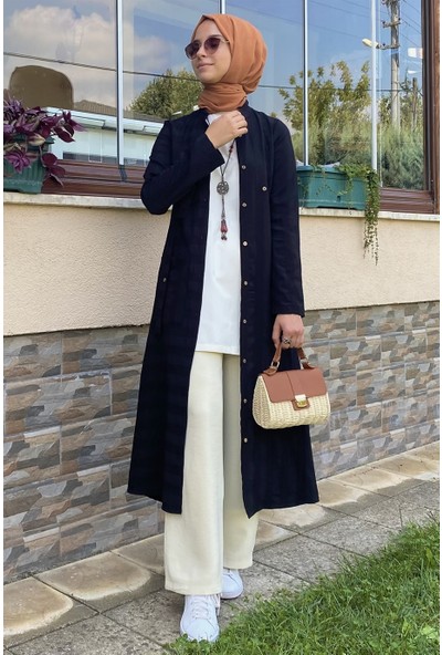 Rabia Şamlı Göksel Siyah Keten Kap