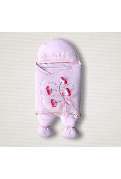 Diji Baby Kundak Yapay Çiçekli Kız Bebek Ayaklı Pembe PS9863 Diji Baby Kundak Yapay Çiçekli Kız Bebek Ayaklı Pembe PS9863