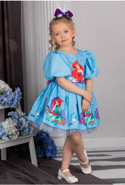 Hacer Saygın Kids Hacer Saygın Çocuk Giyim Deniz Kızı Çocuk Elbisesi 573422