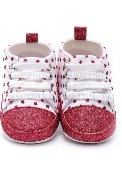 First Step Simli Yıldızlı Patik - Pembe 8-12 Ay / No.18