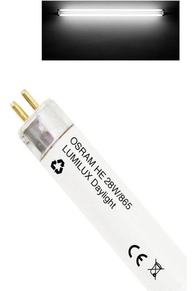 Osram He 28W/865 T5 Floresan Ampul Beyaz 6500K 116 cm Osram He 28W/865 T5 Floresan Ampul Beyaz 6500K 116 cm