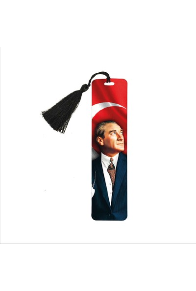 Sadrazam Mustafa Kemal Atatürk Baskılı Püsküllü Kitap Ayracı BOOKMARKAYRAÇ-102 Sadrazam Mustafa Kemal Atatürk Baskılı Püsküllü Kitap Ayracı BOOKMARKAYRAÇ-102