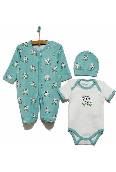 Hello Baby Yenidoğan Tulum-Body-Şapka 3lü Set