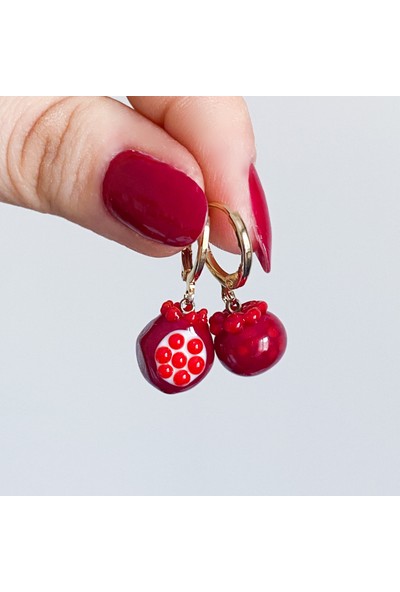 Charmlucky Murano Nar Küpe Charmlucky Murano Nar Küpe