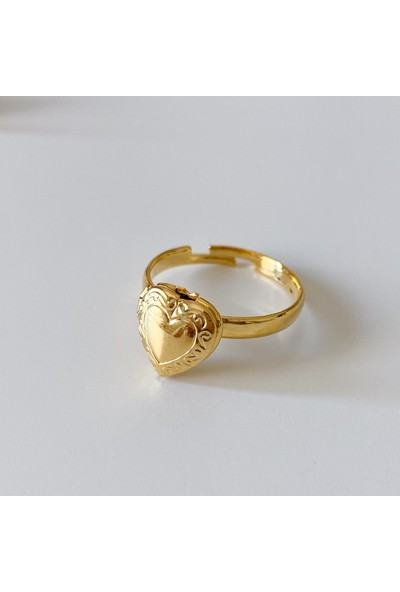 Charmlucky Vintage Mini Açılan Kalp Yüzük Charmlucky Vintage Mini Açılan Kalp Yüzük