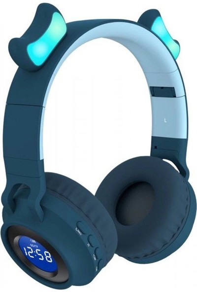 Daha Yok Mu Karler Bass JR-028B Rgb Işıklı Kablosuz Kedi Kulaklık - Yeşil