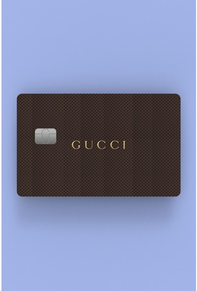 Ludio Gucci Koyu Kahve Kredi Kartı Sticker Kaplama Ludio Gucci Koyu Kahve Kredi Kartı Sticker Kaplama