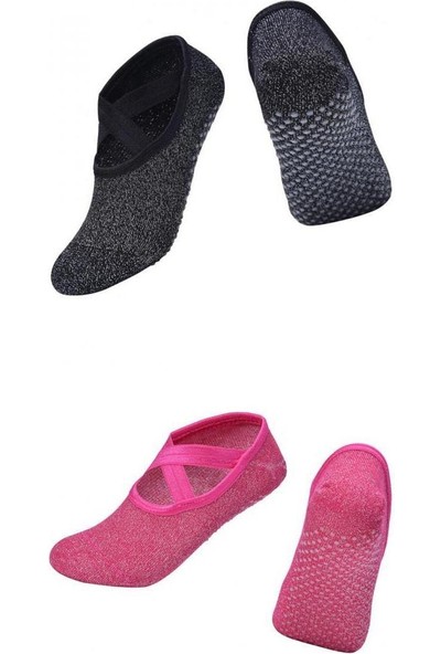 Catrne Pilates Olmayan Dans Gym Egzersiz Egzersizi ile Yoga Çorapları (Yurt Dışından)