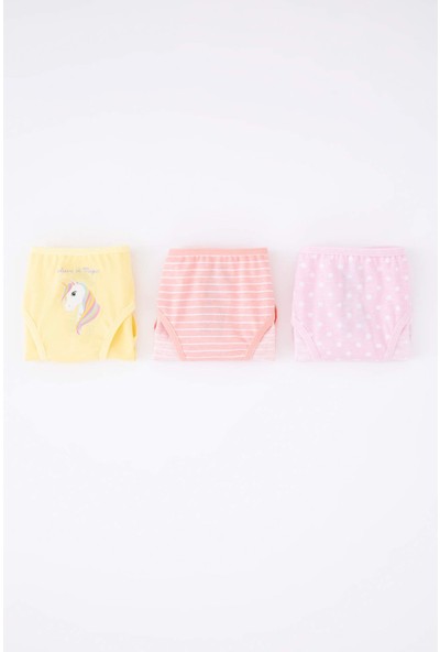 DeFacto Kız Çocuk Defacto Fit 3'lü Slip Külot Z0268A622AU DeFacto Kız Çocuk Defacto Fit 3'lü Slip Külot Z0268A622AU