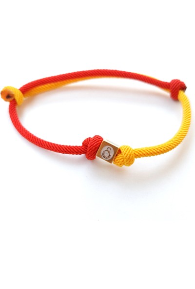 Agora Silver 14 Ayar Altın Kaplama Unisex Spor Ipli Küp Bileklik Gümüş Galatasaray Taraftar Bilekliği GS001 Agora Silver 14 Ayar Altın Kaplama Unisex Spor Ipli Küp Bileklik Gümüş Galatasaray Taraftar Bilekliği GS001