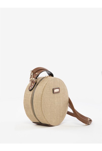 Hasır Kadın Yuvarlak Omuz Çantası