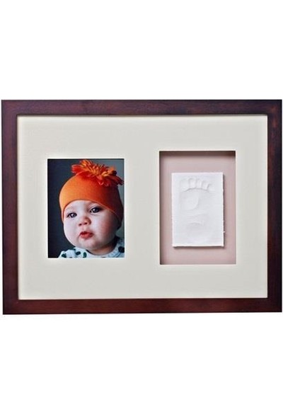 Baby Memory Prints El ve Ayak Izi Duvar Çerçevesi Ceviz Baby Memory Prints El ve Ayak Izi Duvar Çerçevesi Ceviz