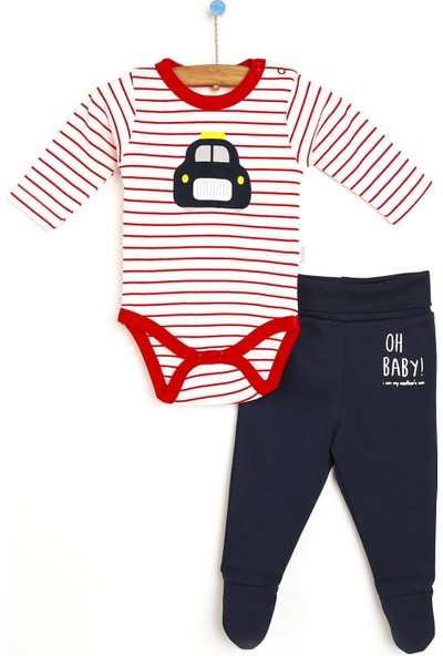 Bebetto Yenidoğan Painted Cars Body-Patikli Alt 2li Set