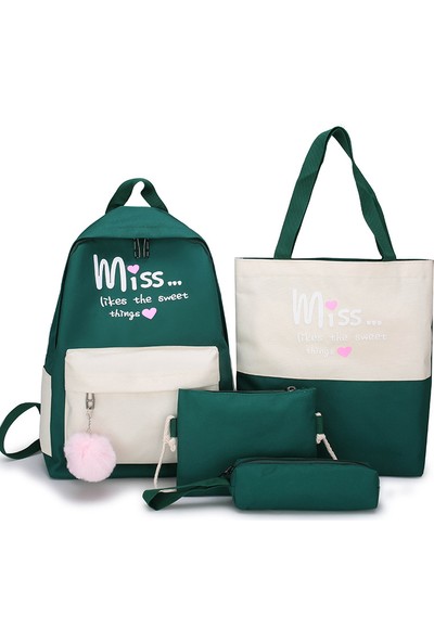 Muzi Çok Fonksiyonlu Dikiş Sırt Çantası Gündelik Okul Çantası (Yurt Dışından)