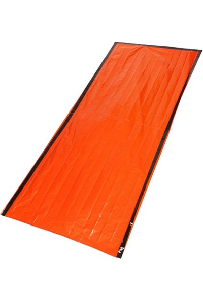 Yüksek Görünürlüklü Turuncu Acil Uyku Tulumu Termal Battaniye Çadır Bivvy