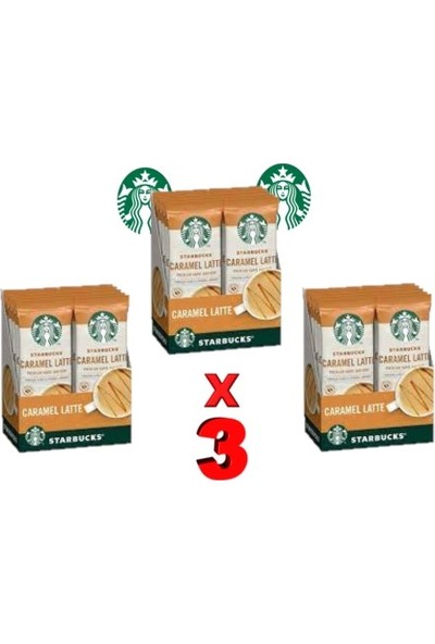 Starbucks Caramel Latte Premium Serisi 30 Adet x 21,5 gr Granül Kahve Yeni Starbucks Caramel Latte Premium Serisi 30 Adet x 21,5 gr Granül Kahve Yeni