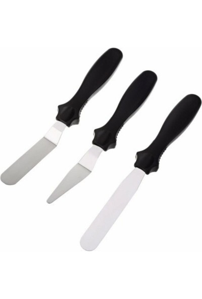 Workasist Metal 3’lü Pasta Sıvama Bıçağı -Spatula Seti Workasist Metal 3’lü Pasta Sıvama Bıçağı -Spatula Seti