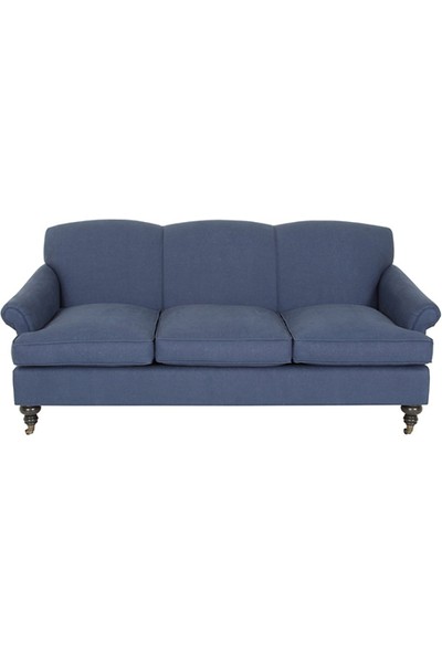 Hanel Mobilya Maya Mavi Üçlü Kanepe