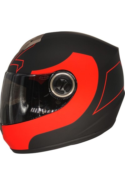 Kuzeymotor Rsv S-012 Mat Siyah-Kırmızı Kapalı Kask Kuzeymotor Rsv S-012 Mat Siyah-Kırmızı Kapalı Kask
