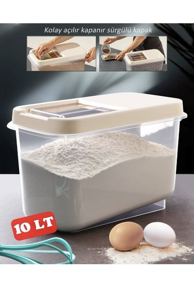 Efila Shop Multibox Kolay Kayar Sürgülü Kapaklı Saklama Kabı 10 Lt