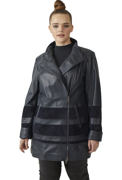 Deriderim Lacivert Ethan Kadın Deri Kaban Deriderim Lacivert Ethan Kadın Deri Kaban