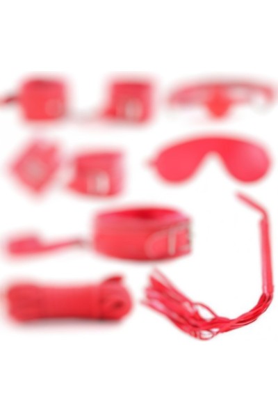 Censan Fetiş Bağlama Ve Fantezi Seti - Kırmızı