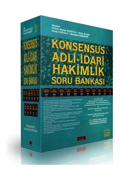 Konsensus Adli Idari Hakimlik Soru Bankası Savaş Yayınları 2021 Konsensus Adli Idari Hakimlik Soru Bankası Savaş Yayınları 2021